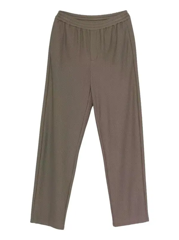 Giorgio Armani Textured Elasticated Waist Trousers - Green