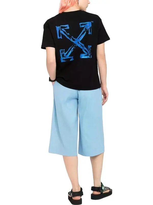 Off-White Painted Arrows Motif T-shirt - Black