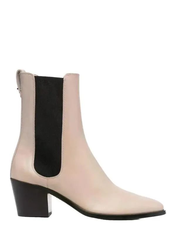 TOD'S Leather Chelsea Ankle Boots - Neutrals