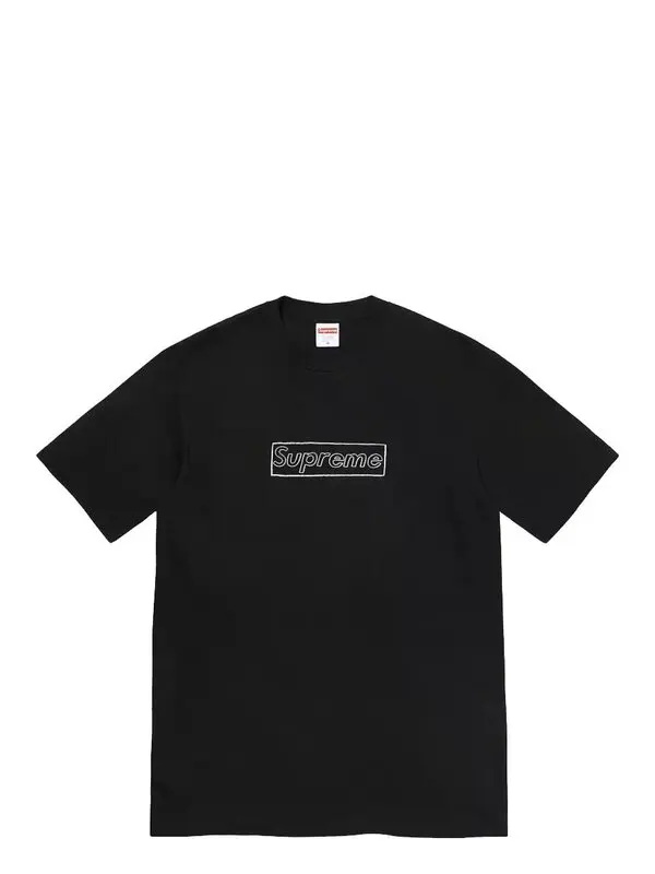 Supreme Kaws Chalk Logo T-shirt - Black
