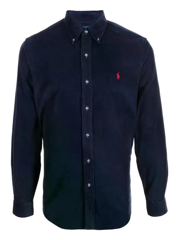 Polo Ralph Lauren Logo-embroidered Long-sleeve Shirt - Blue