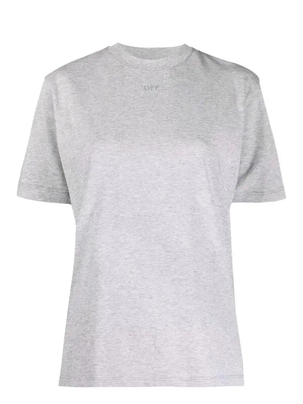 Off-White Arrows Motif Cotton T-shirt - Grey
