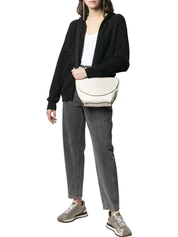 Brunello Cucinelli High-waisted Tapered Jeans In Washed - Black
