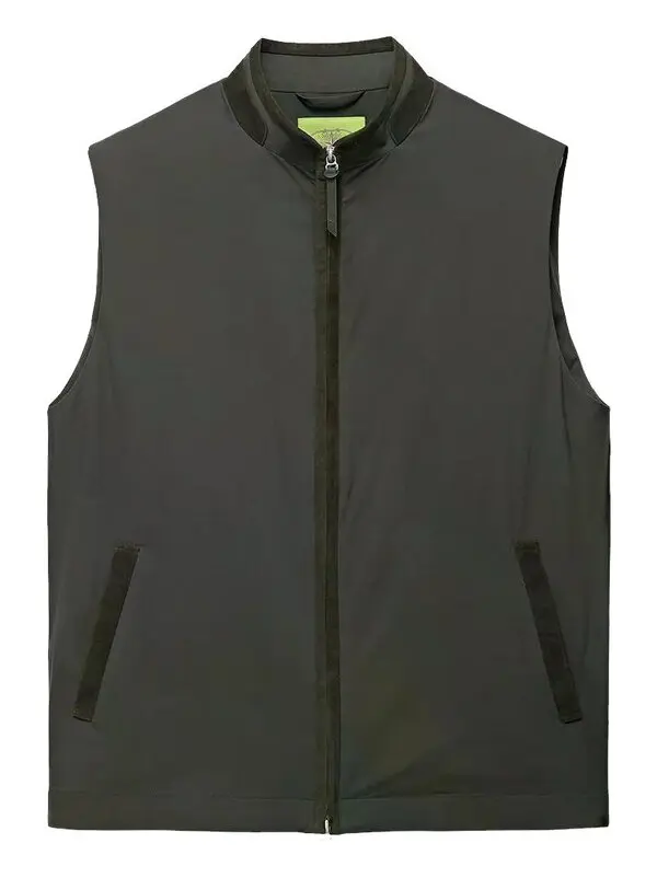 Shanghai Tang Zip-up Standing-collar Gilet - Grey