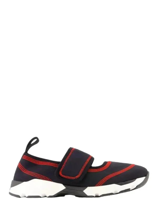 Marni Contrast Stitch Touch-strap Sneakers - Black