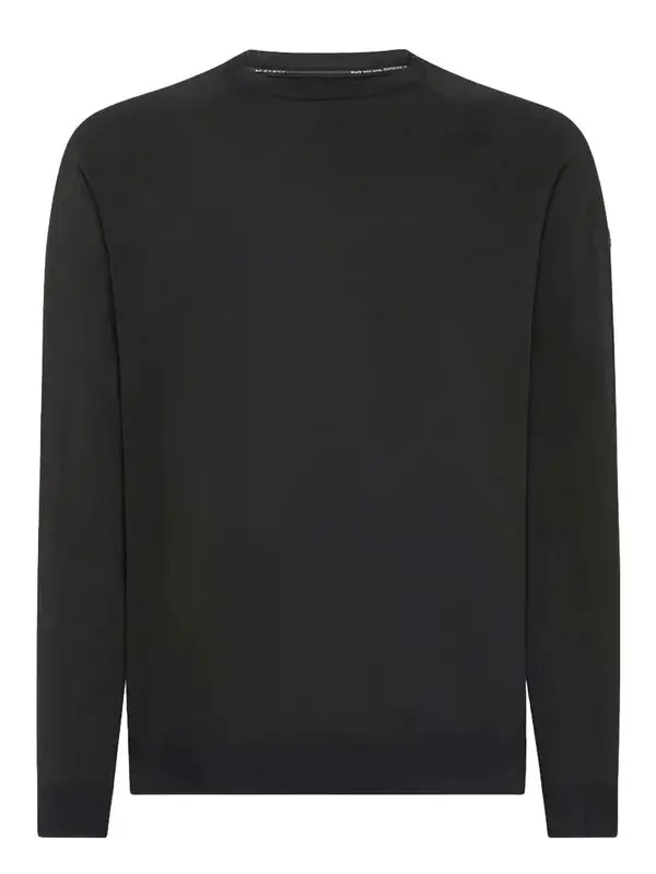 RRD Crew Neck Raglan Sleeve Sweater - Black