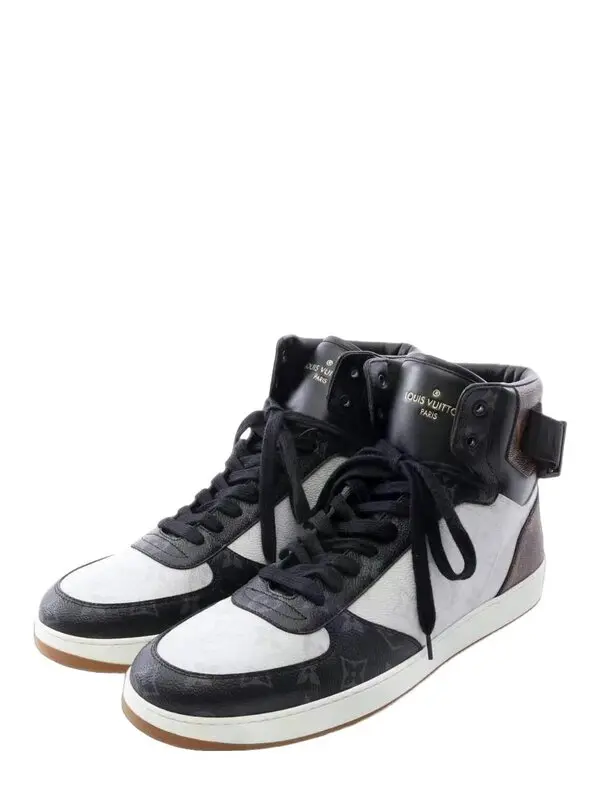 LOUIS VUITTON High Top Monogram Canvas Sneakers - White
