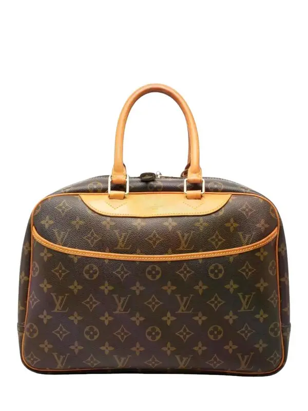 LOUIS VUITTON Monogram Deauville Handbag - Brown