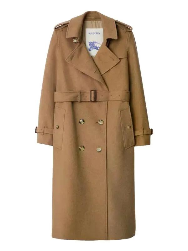 Burberry Long Cashmere Kensington Trench Coat - Neutrals