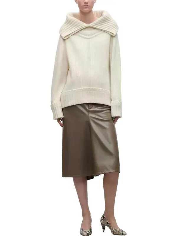 Victoria Beckham Wide Collar Sweater - Neutrals