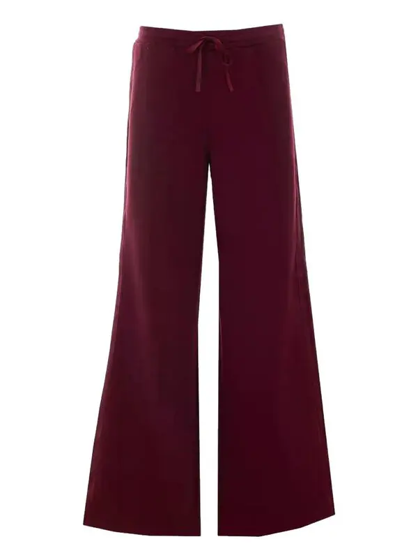 TWINSET Wide-leg Trousers With Logo Tape - Red