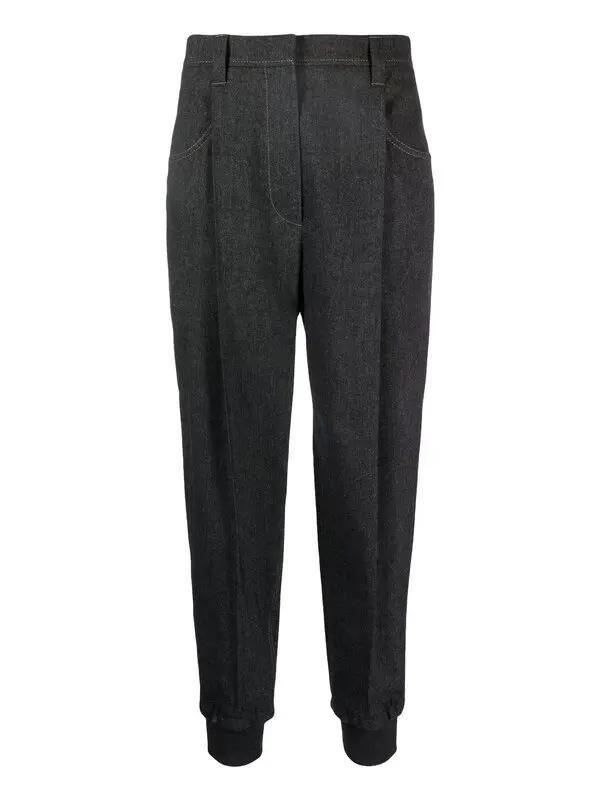 Brunello Cucinelli Virgin Wool Blend Trousers - Grey