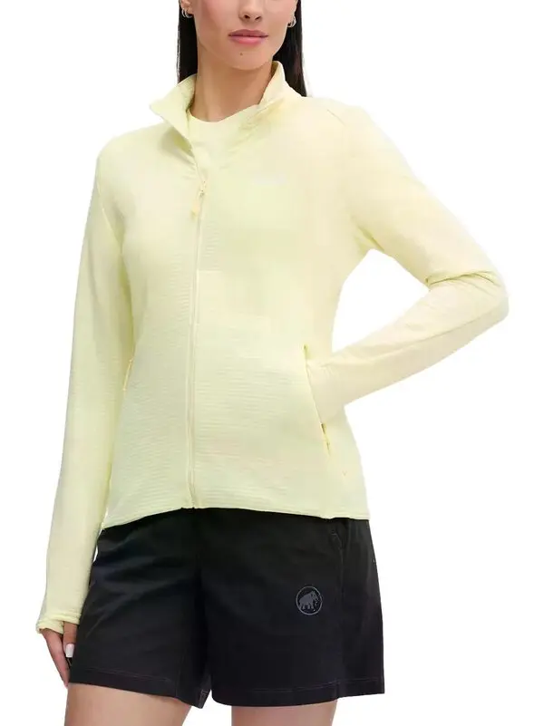 JACK WOLFSKIN Zip-up Textured Sweatshirt - Yellow