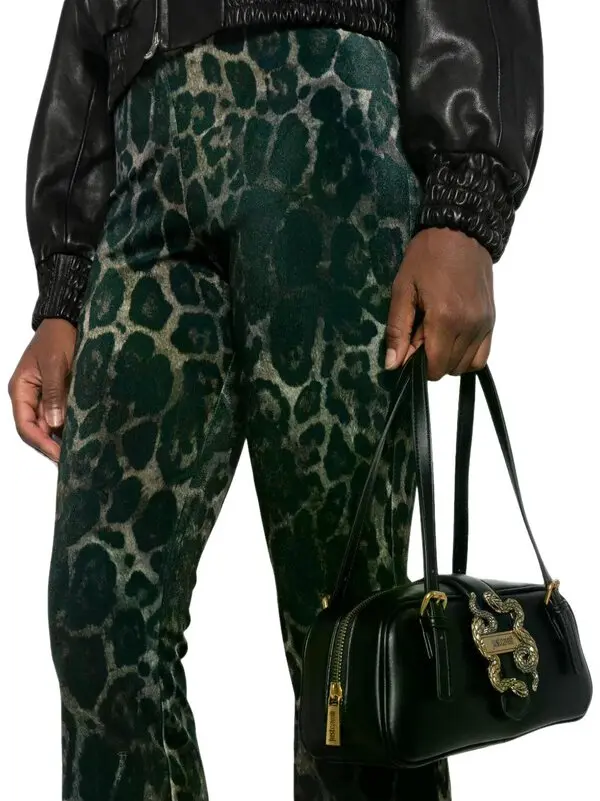 Just Cavalli Snake Plaque Buckle Detail Tote Bag - Black