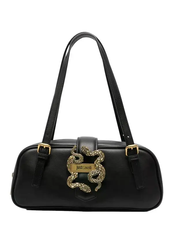 Just Cavalli Snake Plaque Buckle Detail Tote Bag - Black