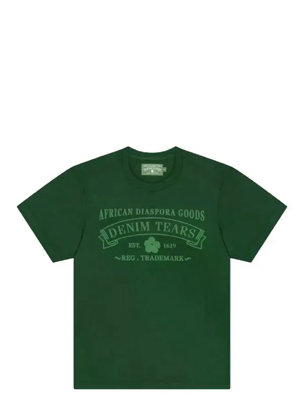 DENIM TEARS Logo Print T-shirt - Green
