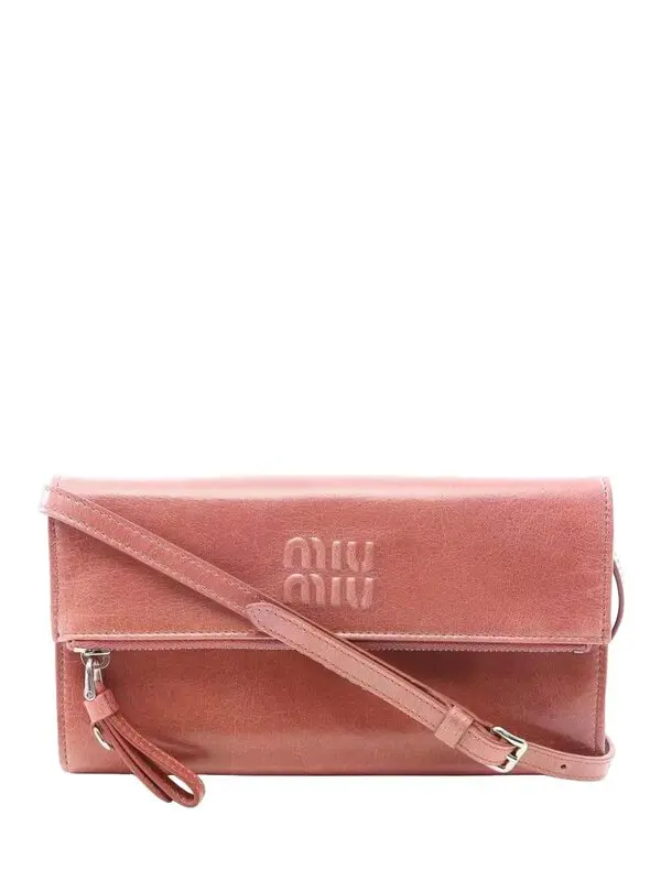 Miu Miu Vitello Shine Crossbody Bag - Brown