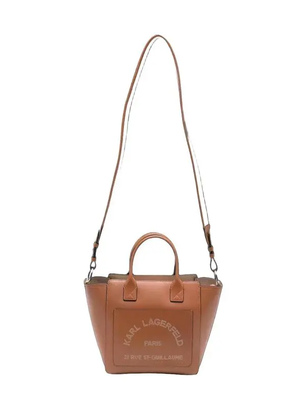 Karl Lagerfeld Small K/daily Leather Tote Bag - Brown