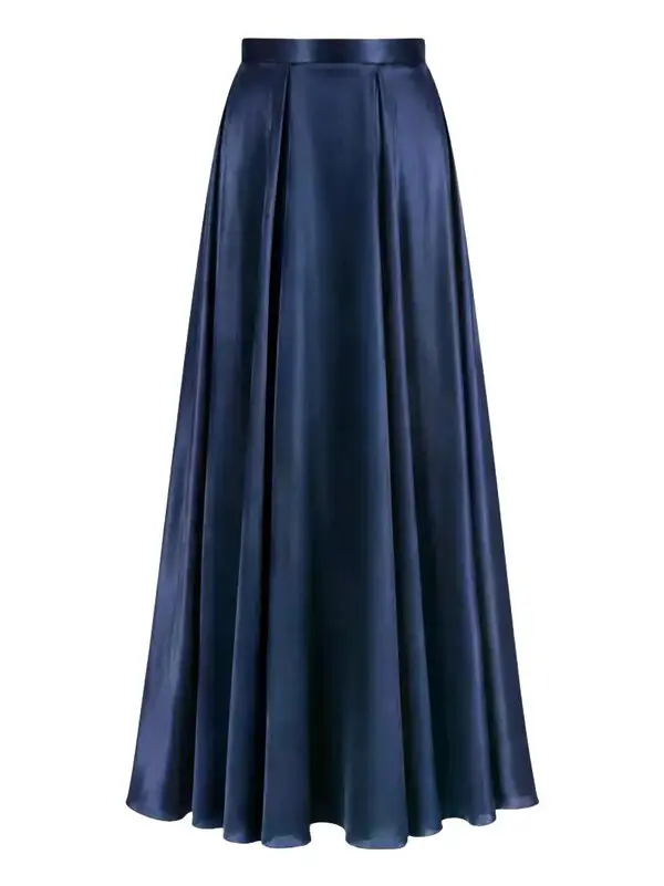 TEMPERLEY LONDON Amerie Pleated Maxi Skirt - Blue