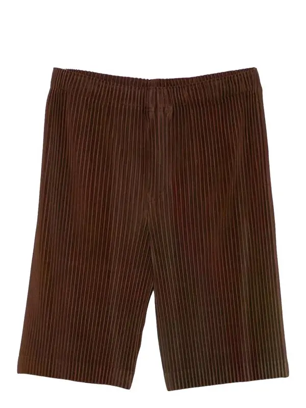 Issey Miyake Pleated Shorts - Brown