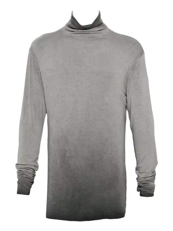 THOM KROM Cold-dye Turtleneck T-shirt - Grey