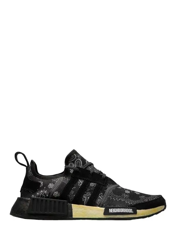 Adidas X Neighborhood Nmd R1 Paisley Print Lace-up Sneakers - Black