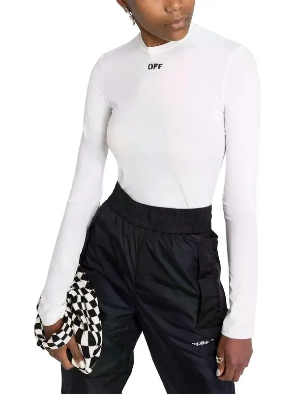 Off-White Logo Stamp Second-skin Top - White