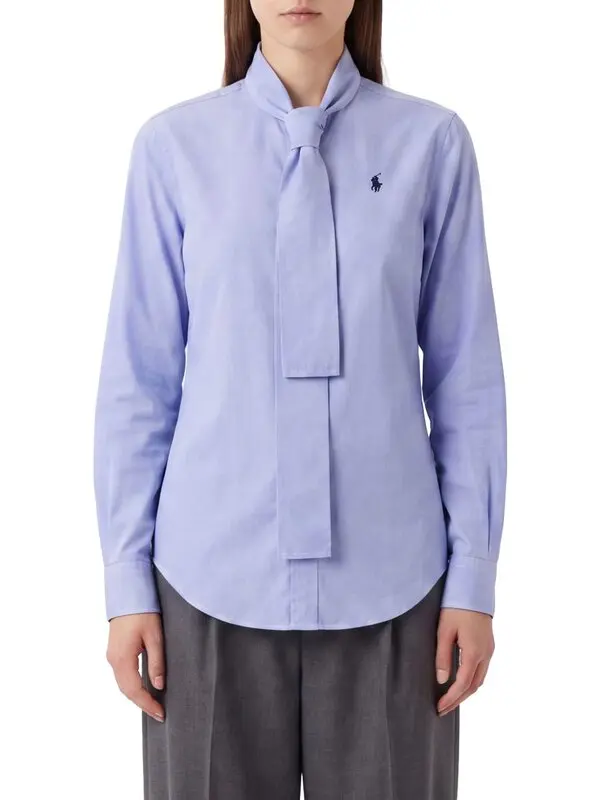 Polo Ralph Lauren Shirt With Tie Detail - Sky