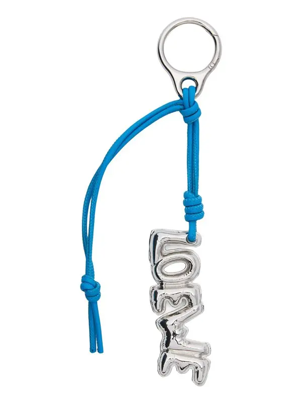 Loewe Inflated Logo Charm - Silver