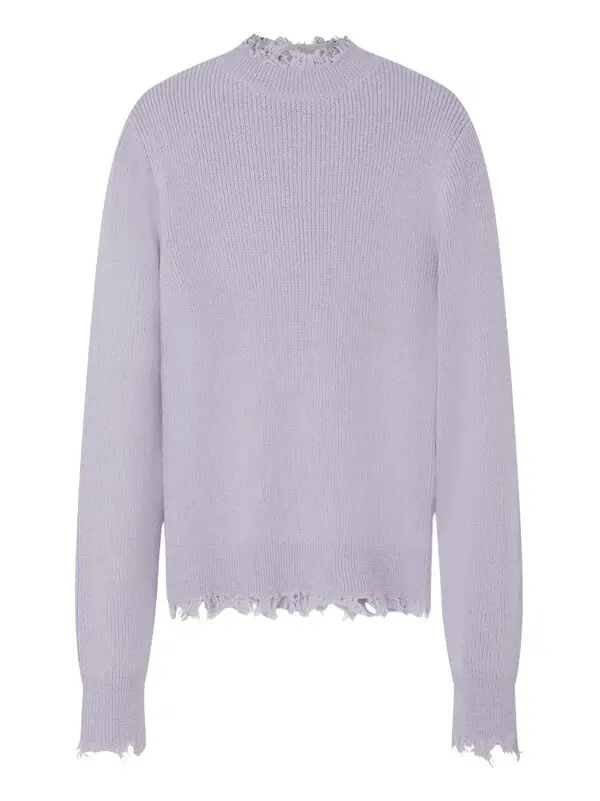 LA GRANNI X Gabriele Alpaca Torn Jumper - Purple