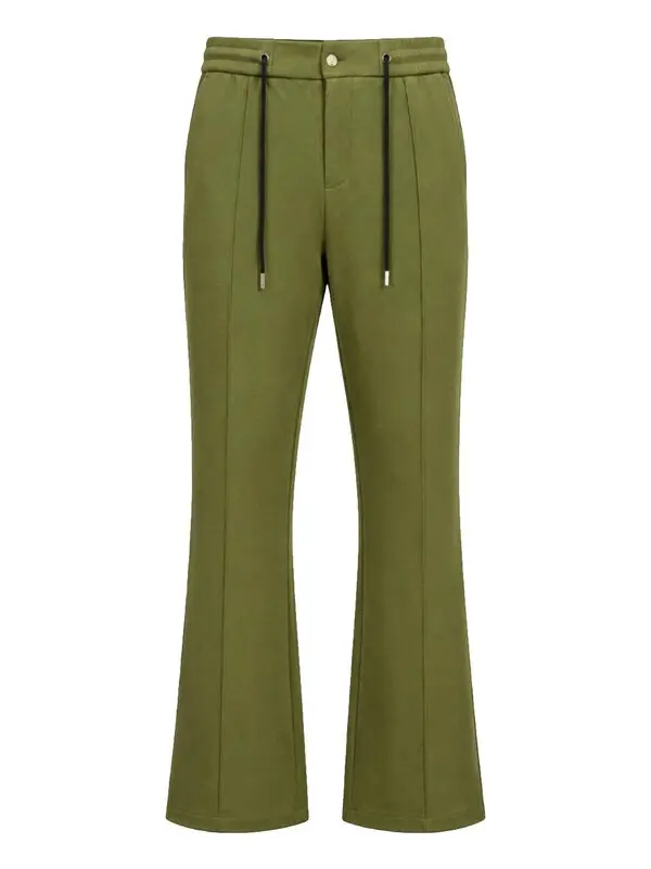 DAVID WEJ Enzo Cotton Flare Trousers - Green