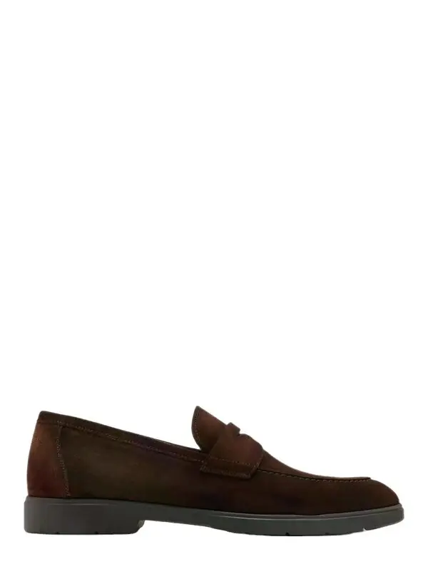 Magnanni Suede Penny Loafers - Brown