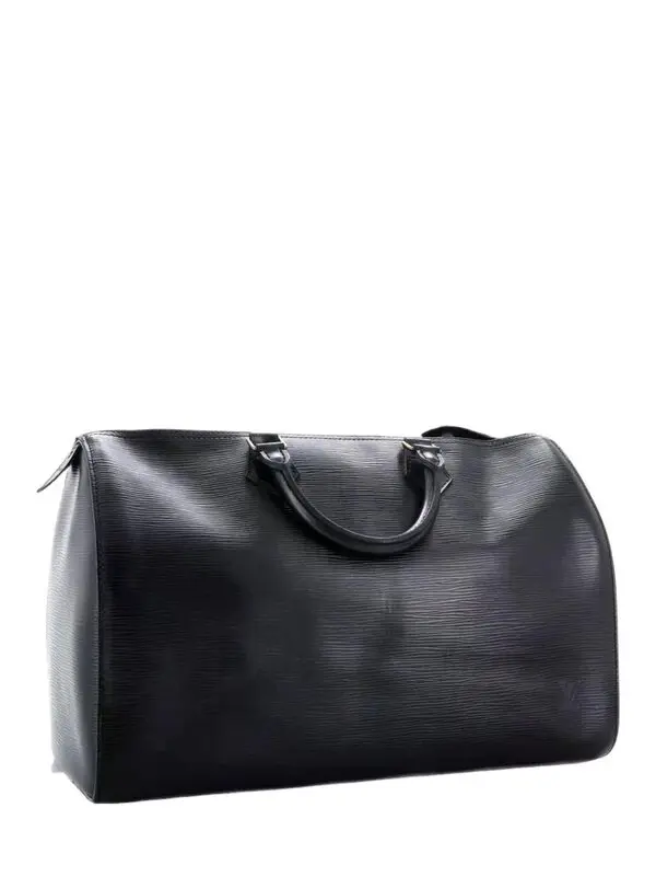 LOUIS VUITTON Epi Leather Speedy 35 Satchel - Black