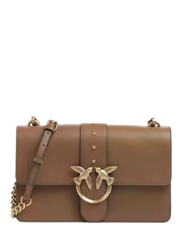 Pinko Studded Shoulder Bag - Brown