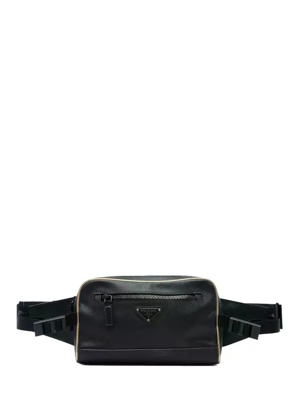 Prada Saffiano Leather Belt Bag - Black