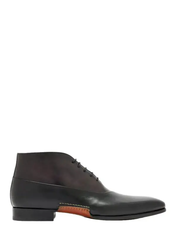 Magnanni Artesano Leather Desert Boots - Black