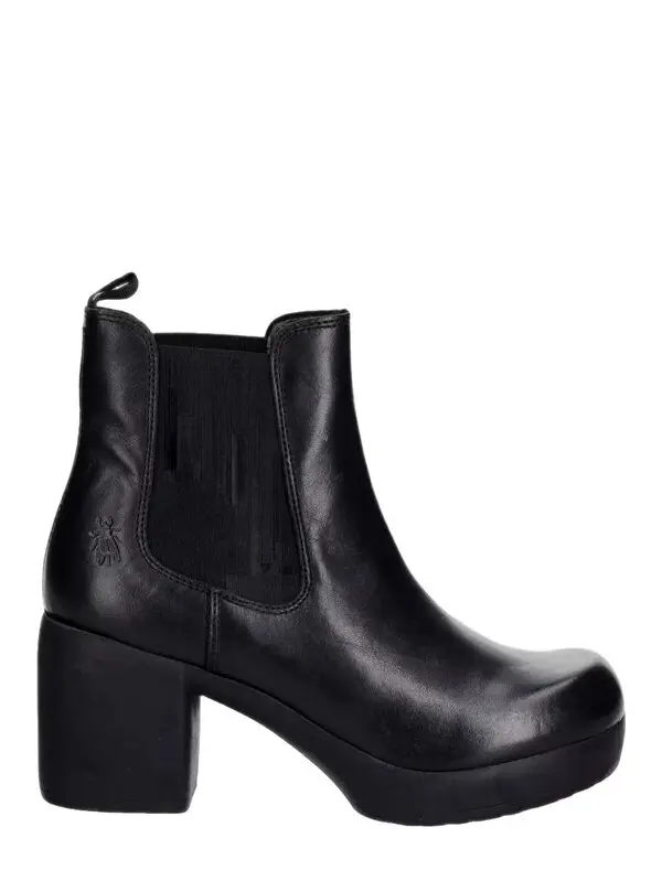 Fly London Famy524fly Platform Leather Chelsea Boots - Black