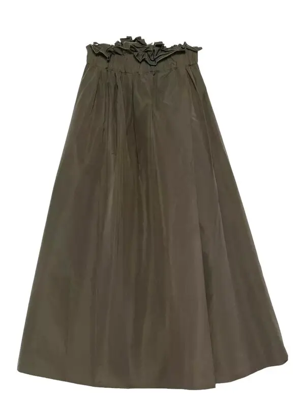 CO.GO Pleated Maxi Skirt - Green