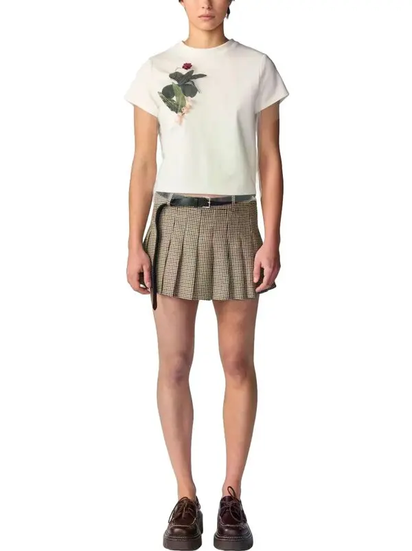 Monse Pleated Belted Mini Skirt - Neutrals