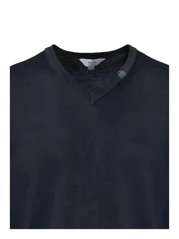 Malo Tavolozza Knitted V-neck Sweater - Blue
