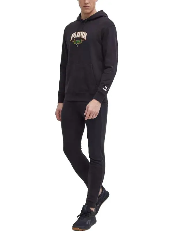 PUMA Logo Print Hoodie - Black