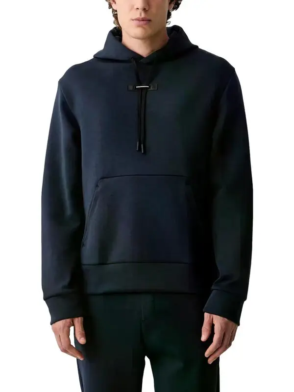 On Focus Tech Logo-print Drawstring Hoodie - Blue