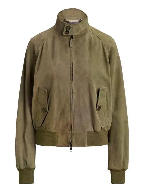 Ralph Lauren Perrie Suede Jacket - Green