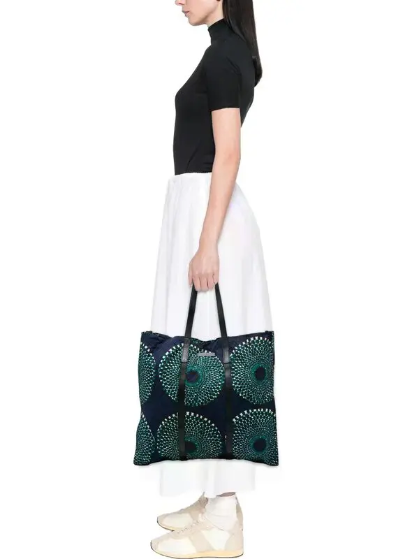 Burberry Printed Nylon Tote Bag - Blue