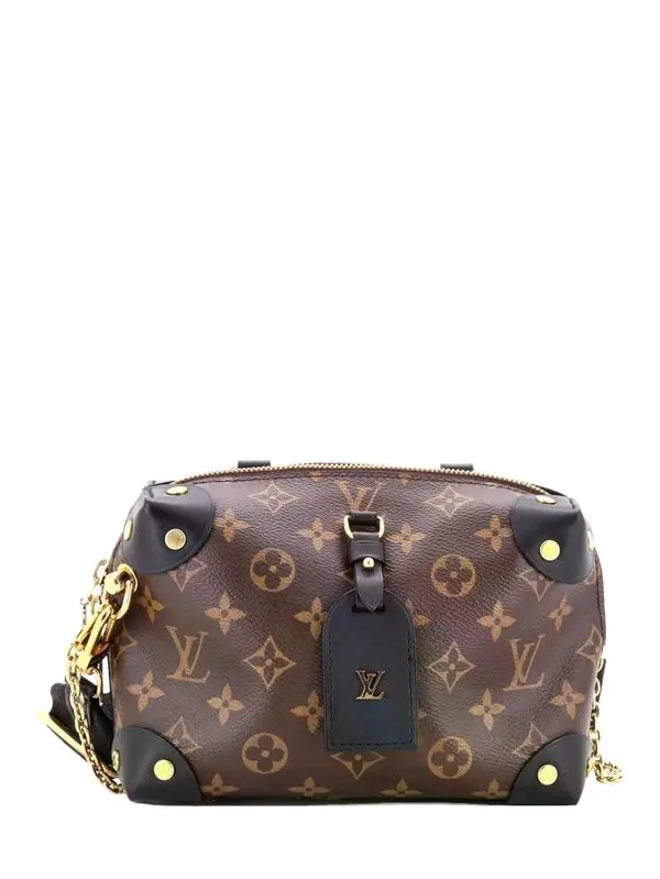 LOUIS VUITTON Monogram Canvas Petite Malle Souple Handbag - Black