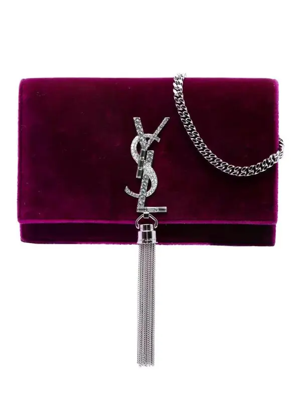 Saint Laurent Monogram Kate Tassel Crossbody Bag - Purple