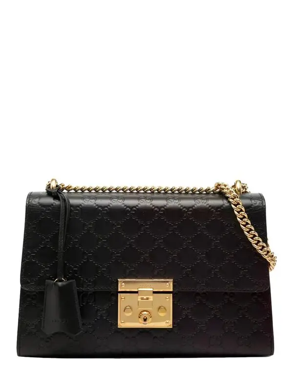 Gucci Medium Padlock Shoulder Bag - Black