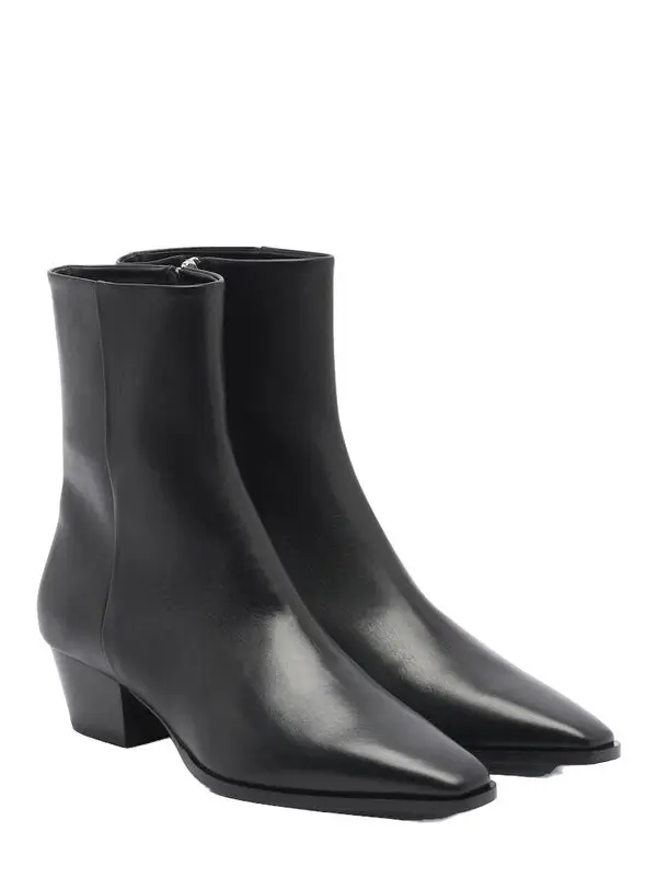 AeydĒ Baba Leather Ankle Boots - Black
