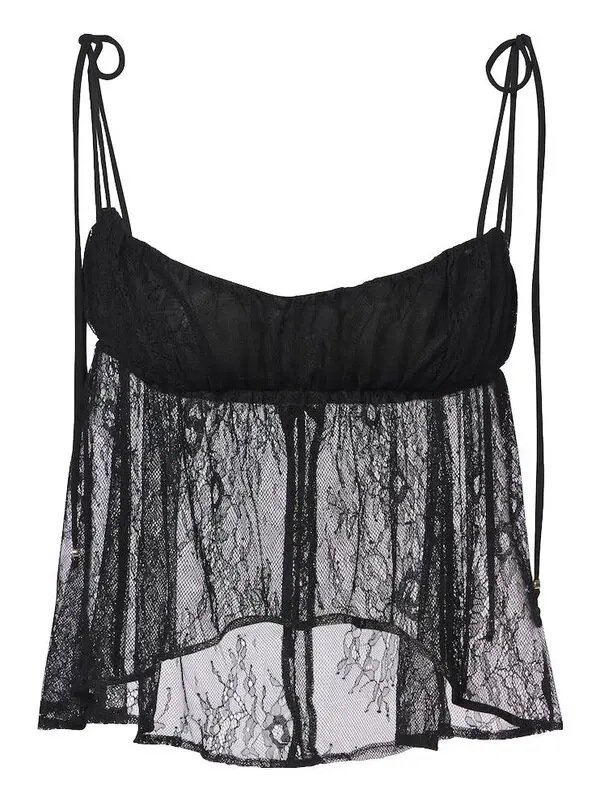BANANHOT Lace Top - Black