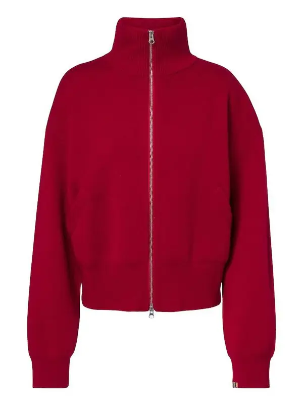 Extreme Cashmere N°385 Xtra Cute Zip-up Sweater - Red